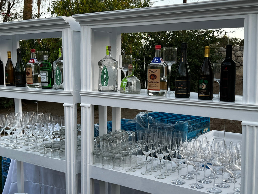 White Back Bar Shelf – 3 Little Birds Event Planning