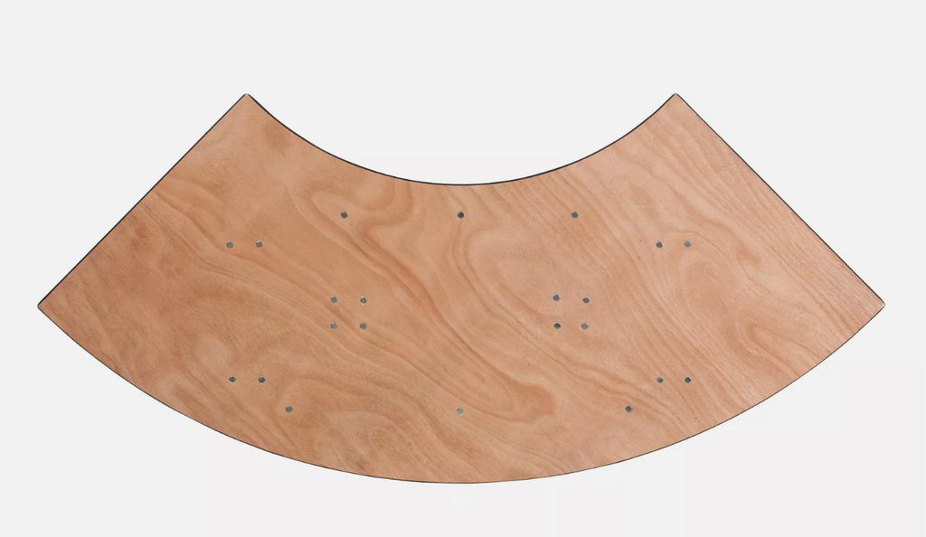 4' Wood Serpentine Table – 3 Little Birds Event Planning